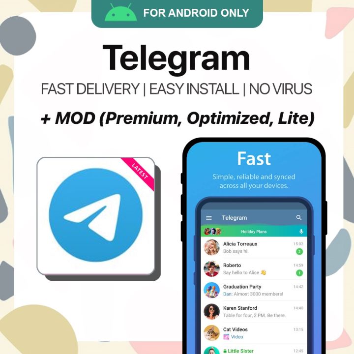 Telegram Latest 2024 Lifetime Premium Android APP Communication | Lazada