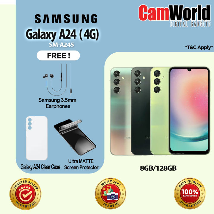 Samsung Galaxy A24 LTE ( SM-A245 ) ( 8GB + 128GB ) With Cover, 35.mm ...