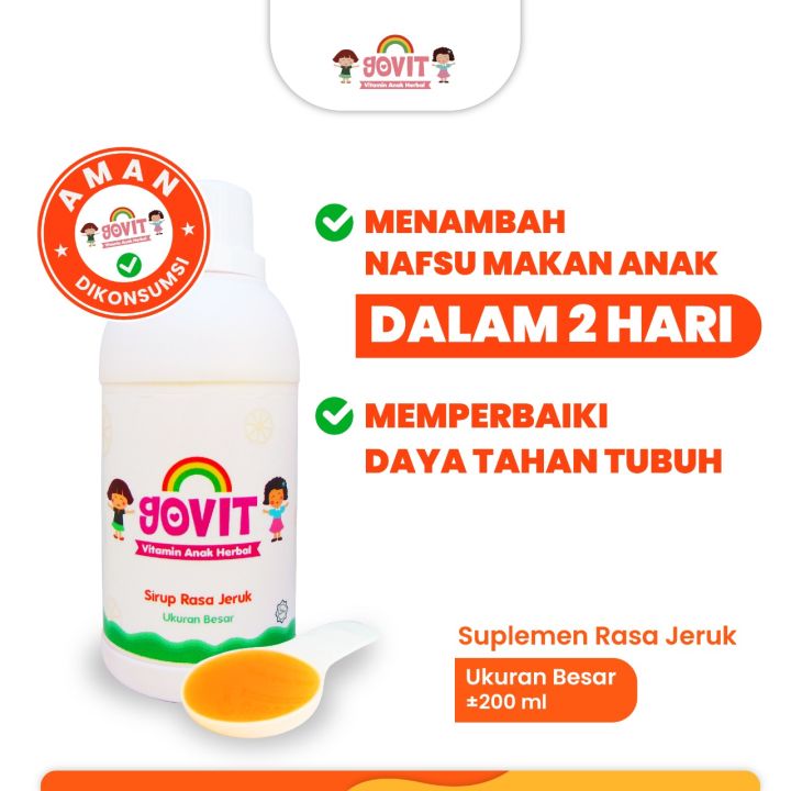 VITAMIN ANAK PENAMBAH NAFSU MAKAN GOVIT SOLUSI ANAK GTM SOLUSI SUSAH ...