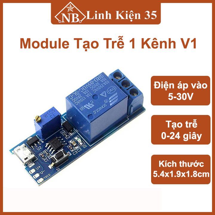 Module relay tạo trễ 5v-30v chuyển mạch điều khiển relay input 5V-30V V1 | Lazada.vn