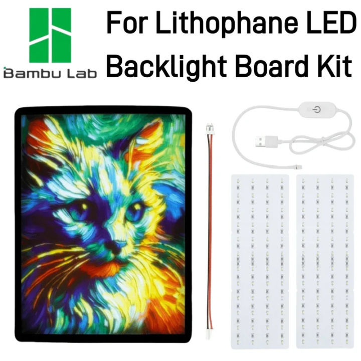 Bambu Lab 3D เครื่องพิมพ์ CMYK Lithophane LED Backlight Board ชุด DIY ...