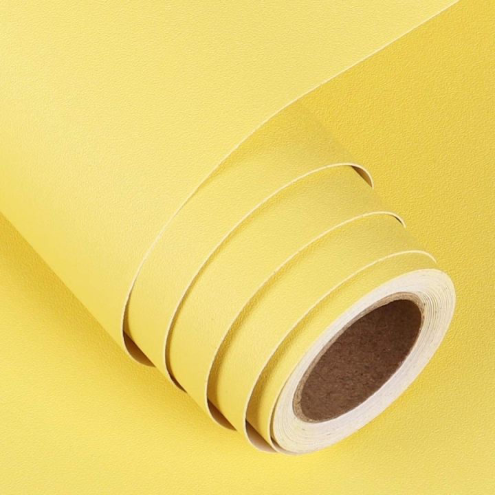 Wallpaper Sticker Dinding Polos Kuning Panjang 10Meter x Lebar 45cm ...
