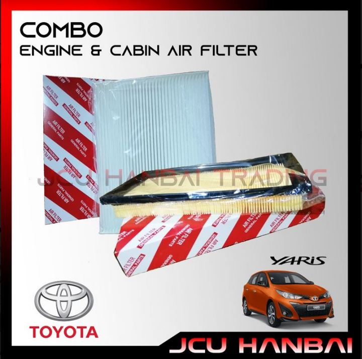 COMBO Cabin Filter, and Engine Filter for Toyota Yaris, Gen3, Gen4 ...