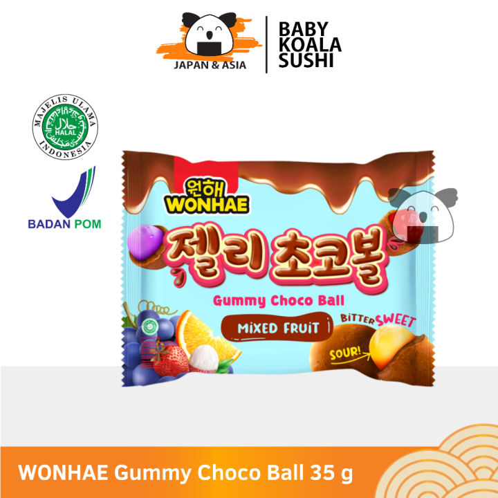 WONHAE Gummy Choco Truffle Mixed Fruit 35 g Halal | Coklat Jelly Rasa ...
