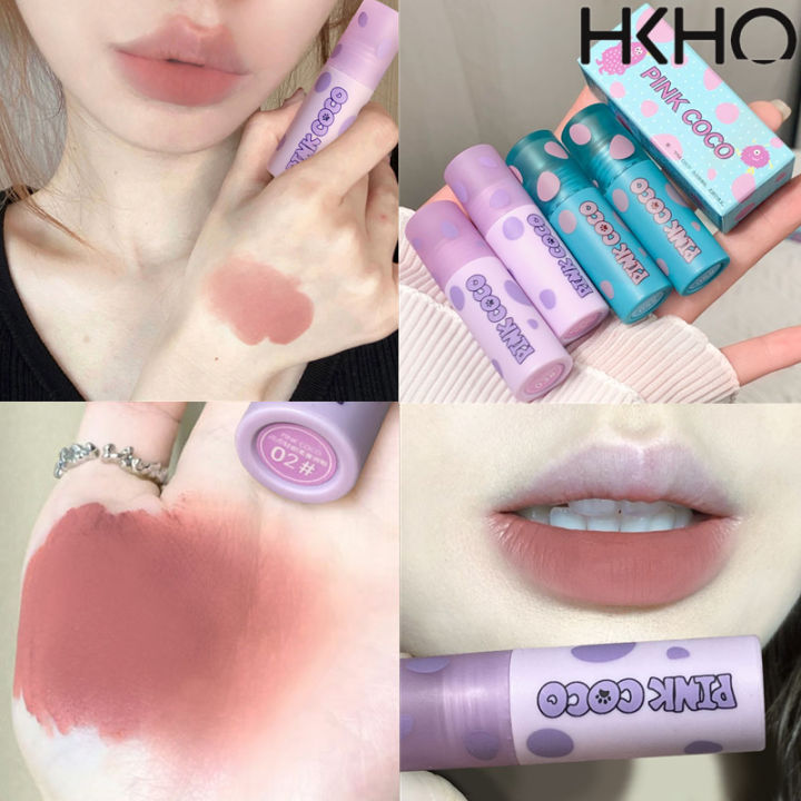 Hkho dễ thương Quái Vật nhung Son lì son bóng bền lâu không dính cốc ...