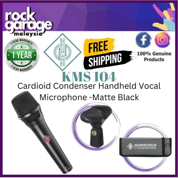 Neumann KMS 104 Cardioid Condenser Handheld Vocal Microphone -Matte ...