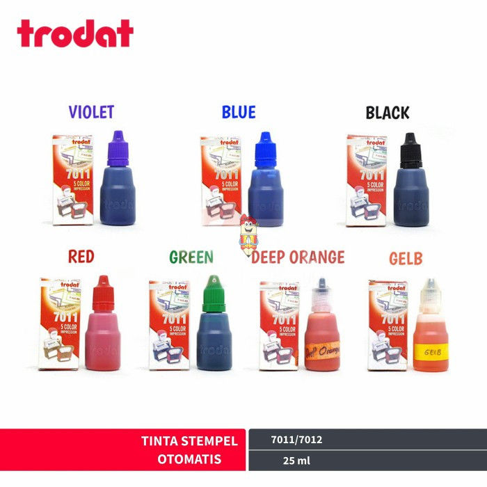 Stamp Pad Ink / Refill Tinta Stempel Otomatis Trodat 7011 25 ml ...