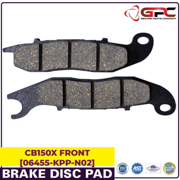 GPC Honda Cb150x Front Brake Disc Pad Set [06455-KPP-N02] | Lazada PH