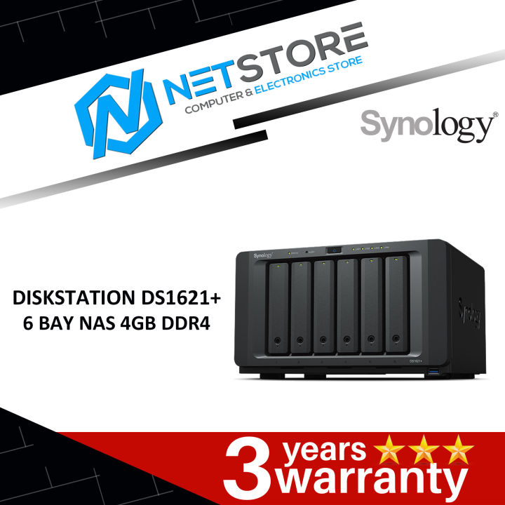 SYNOLOGY DISKSTATION DS1621+ 6 BAY NAS 4GB DDR4 - SYN -DS1621+ | Lazada