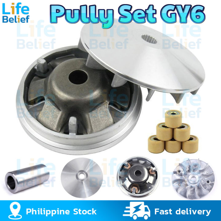 MOTORCYCLE GY6 PULLEY SET WITH DRIVE FACE AND BOLA STANDARD | Lazada PH