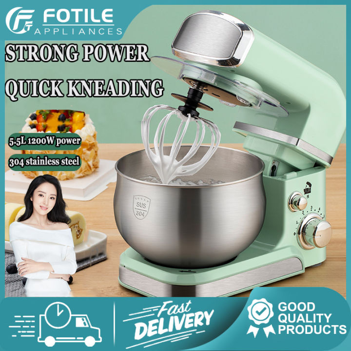 Phlinice stand mixer 1200W large motor Desktop Food Mixer, 5.5L Dough ...
