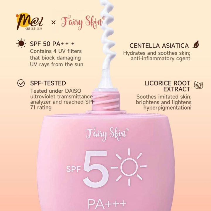 Fairy Skin Sunscreen Premium Brightening Spf 50 Pa++++ | Lazada PH