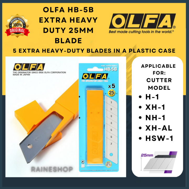 OLFA HB-5B 25mm Snap-Off Silver Blade 5-Pack Fit for Olfa H-1 XH-1 NH-1 & XH-AL | Lazada PH