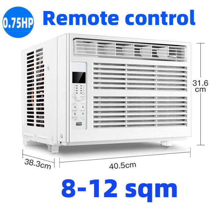 MIN 1HP Window Type Air Conditioner (White) 0.75 HP with Remote Control ...