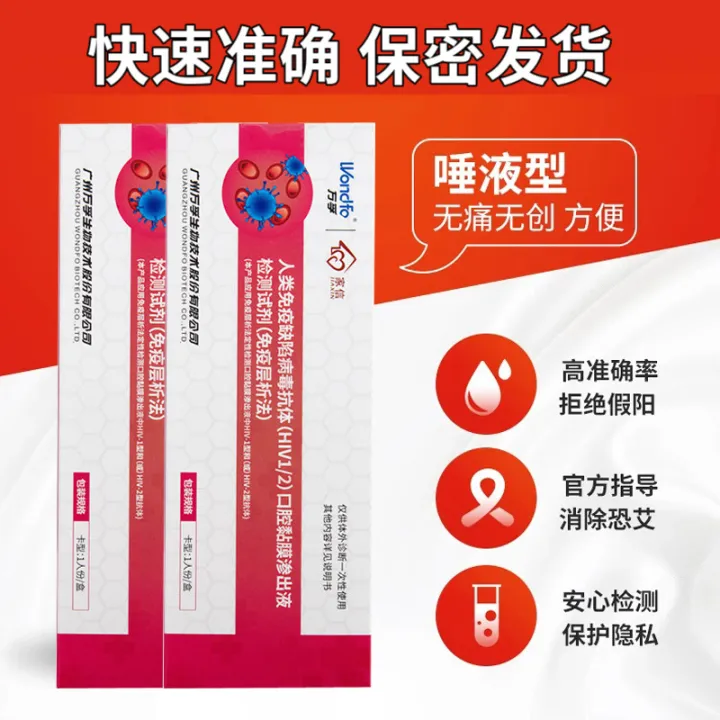 Wondfo HIV Test Strips Saliva Oral HIV Test Kit Painless Non-Invasive ...