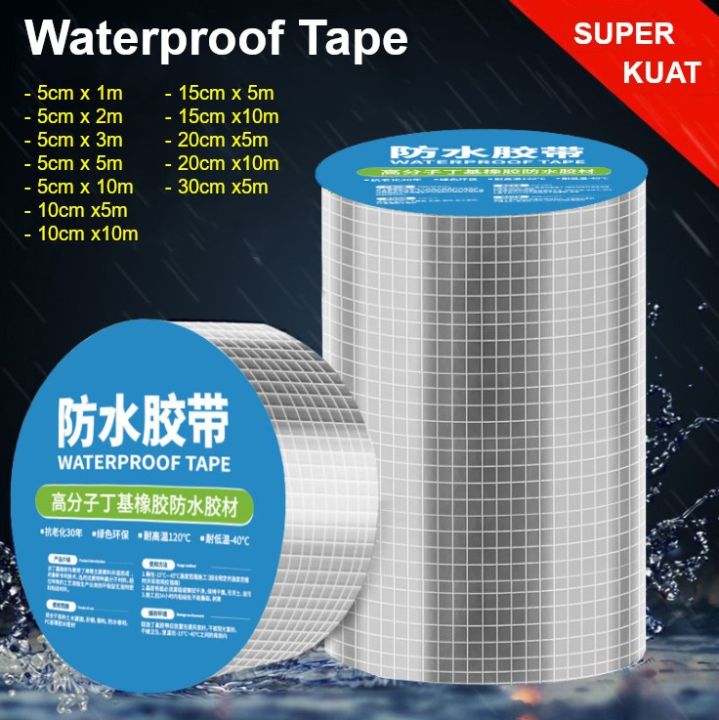 Lakban Anti Bocor Anti Air Aluminium Foil Butyl Waterproof Tape | Lazada Indonesia