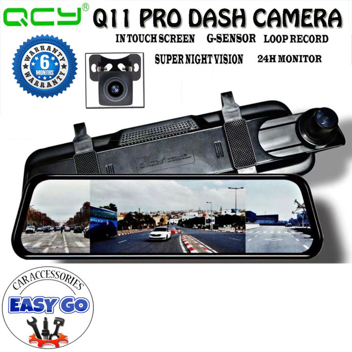 ORIGINAL QCY Dash Cam Newest Q11 Pro 9.66 TOUCH SCREEN /3WAY DASHCAM /G ...