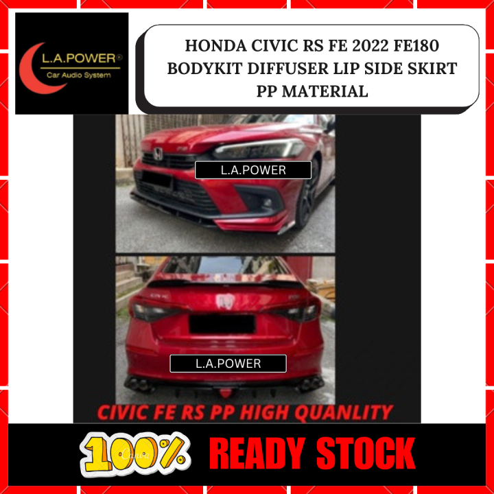 HONDA CIVIC RS FE 2022 FE180 BODYKIT DIFFUSER LIP SIDE SKIRT PP ...