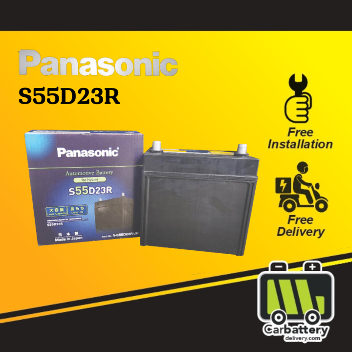 [Installation Provided] Panasonic S55D23R VRLA Original Car Battery for HYBRID Battery Kereta ...