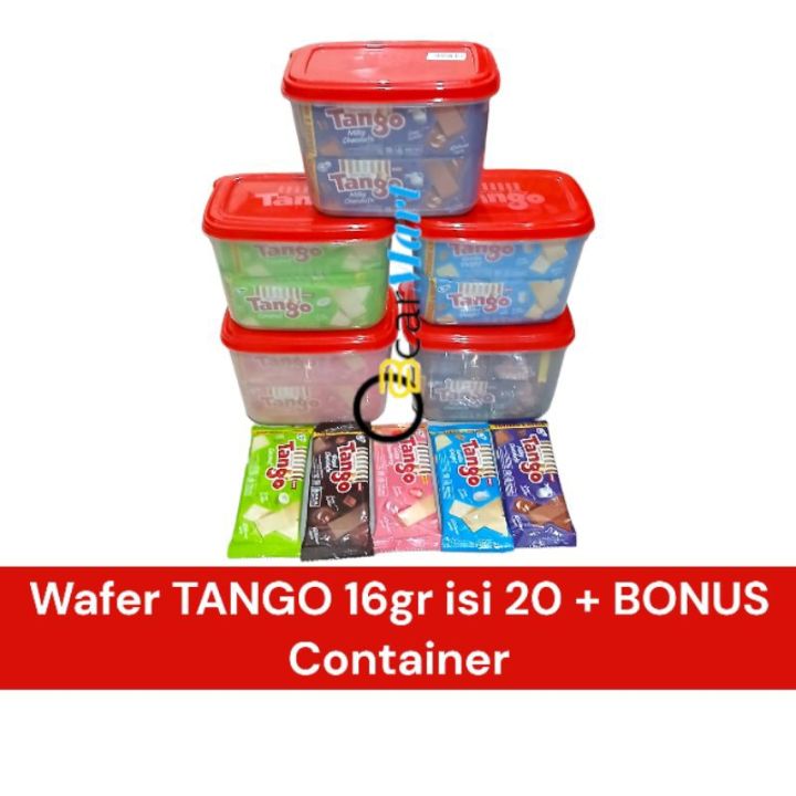 Wafer TANGO 16gr isi 20 BONUS CONTAINER BOX Sealware | Lazada Indonesia