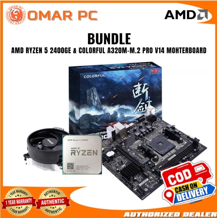 BRANDNEW BUNDLE AMD RYZEN 5 2400G PROCESSOR AND COLORFUL A320M - M.2 ...