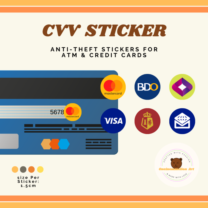 CVV Cover Stickers (Banks) | Lazada PH