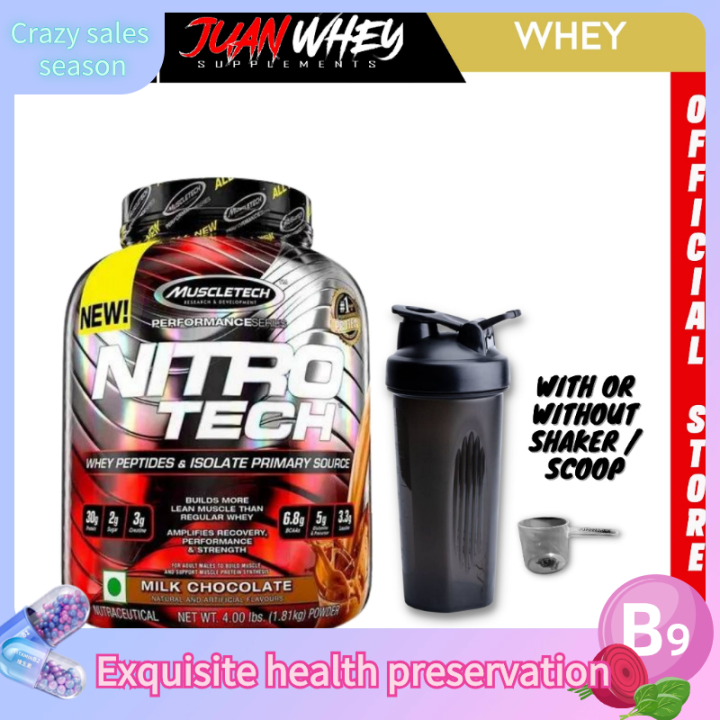 Muscletech Nitrotech Whey Protein Powder (1LB/2LBS) Health Products ...