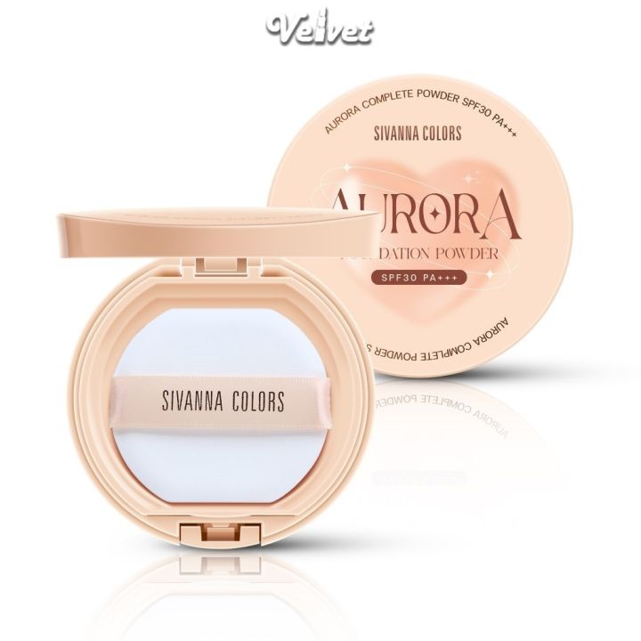 Sivanna Colors Aurora Foundation Powder SPF30 PA+++ แป้งพัฟ เนื้อบางเบา ...