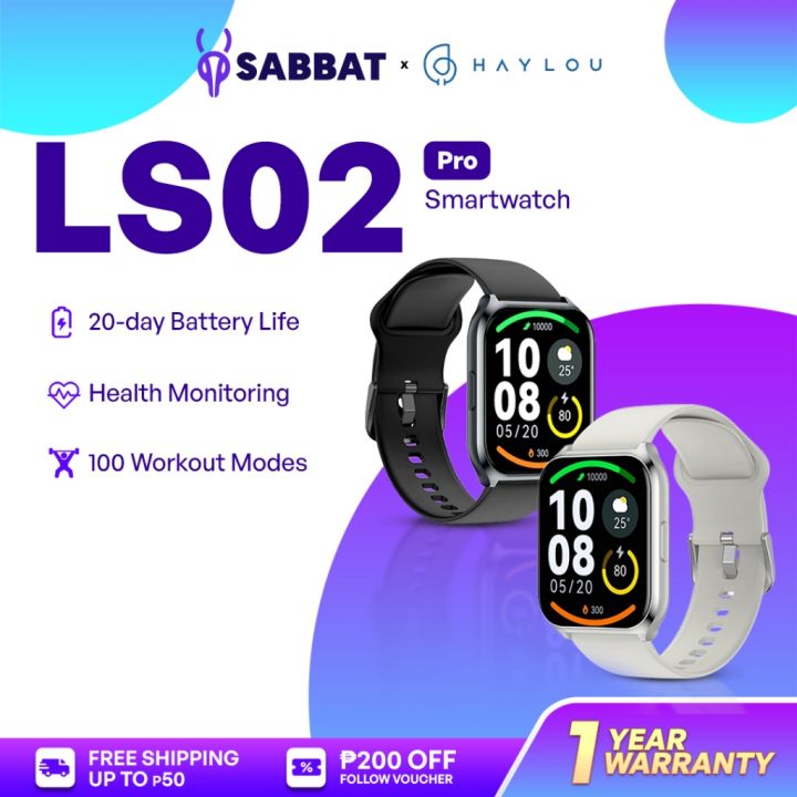 Haylou LS02 Pro Smartwatch Fitness Tracker Bluetooth Calls Health ...