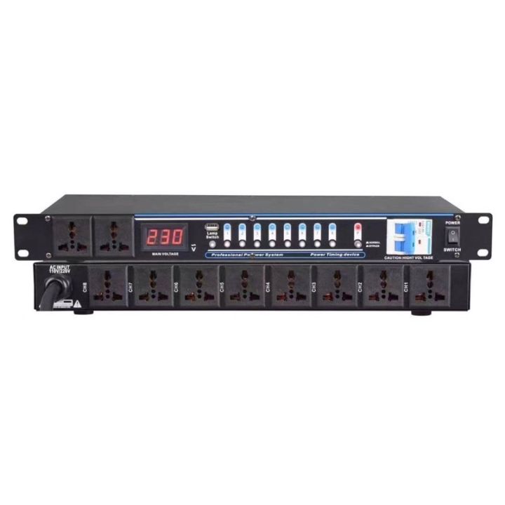 POWER DL-208B power sequencer professional 10-way switch sequence controller stage conference ...