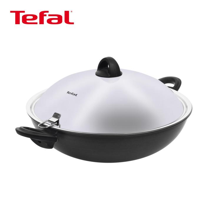 Tefal Novel Induction Hard Anodized Wok 36cm w/ Lid | Lazada PH