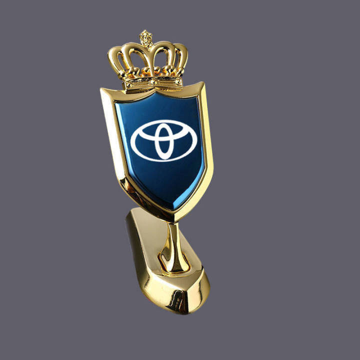 [OUS] 1Piece Metal Creative Crown 3D Car Front Hood Logo Sticker ...