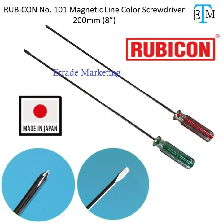 RUBICON No. 101 Magnetic Line Color Screwdriver 200mm (8”) | Lazada