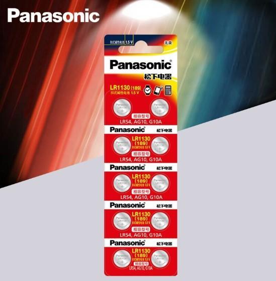 10ชิ้น Panasonic แบตเตอรี่ AG10 LR1130 LR54 1.5V button battery | Lazada.co.th