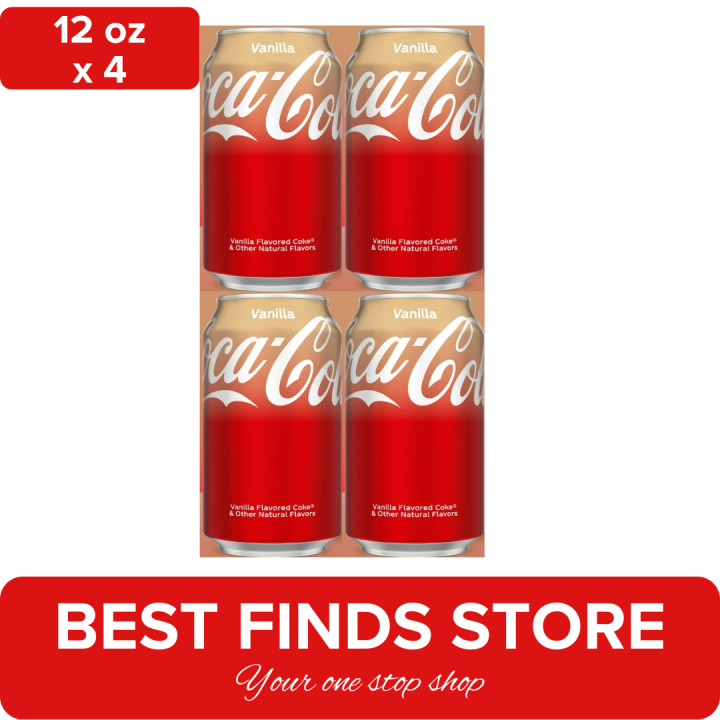 Coca Cola Vanilla Flavor 355 ML - Pack of 4 | Coke Vanilla Packaging ...