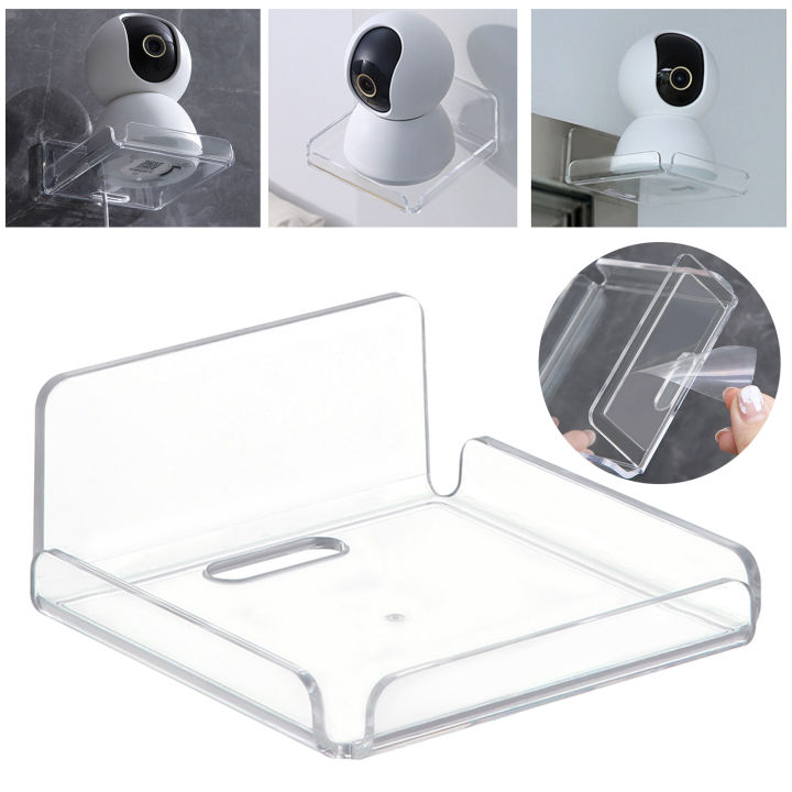 Wall Mounted Router Shelf Acrylic Record Free Punch Self Adhesive Wifi ...