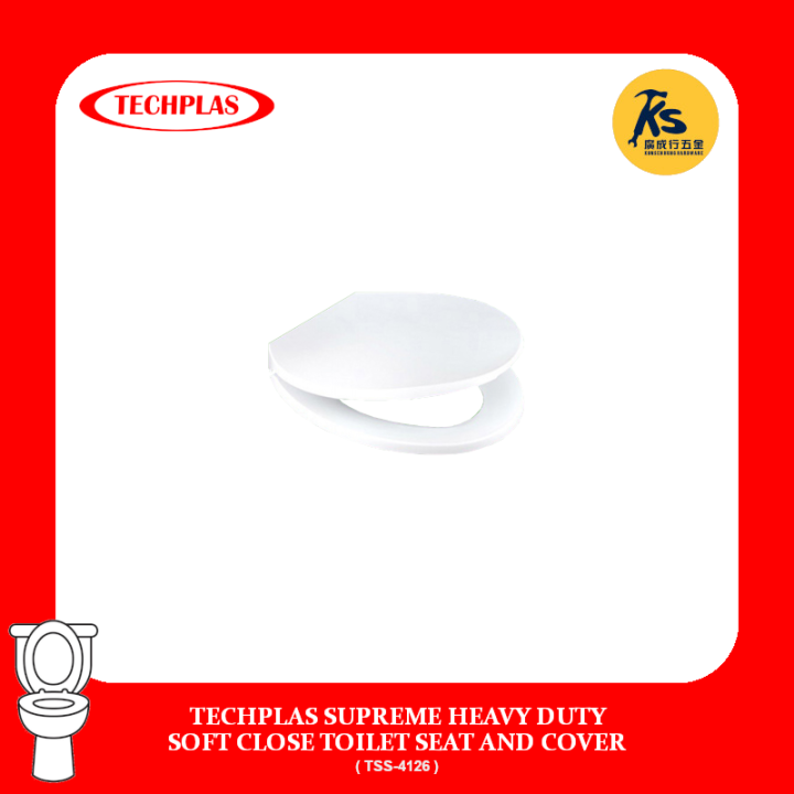 TECHPLAS TSS-4126 SUPREME HEAVY DUTY SOFT CLOSE TOILET SEAT AND COVER ...