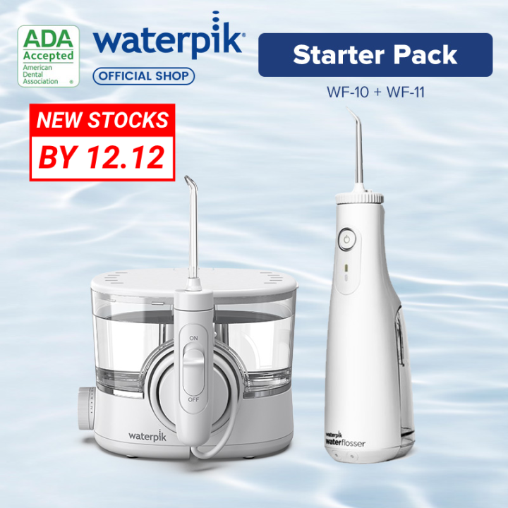 Waterpik Starter Pack Bundle Water Flosser - WF-10 Cordless Select, WF ...
