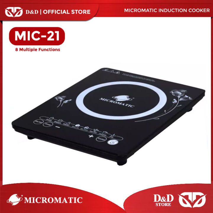 D&D Micromatic | MIC-21 Induction Cooker with 8 Multiple Cooking ...