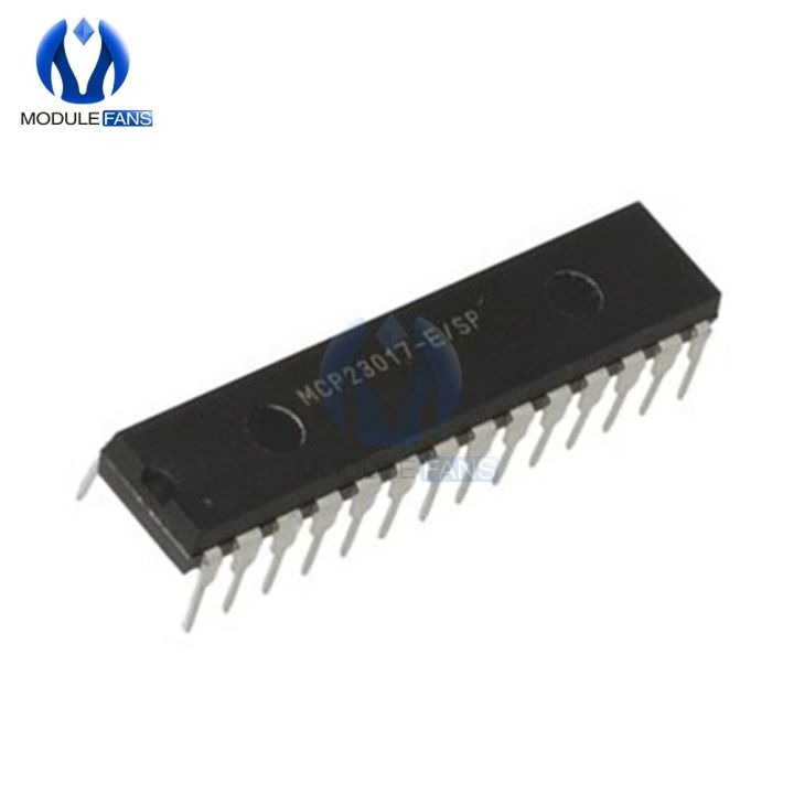 MCP23017-E/SP DIP-28 MCP23017 16-Bit I/O Expander with I2C Interface IC ...