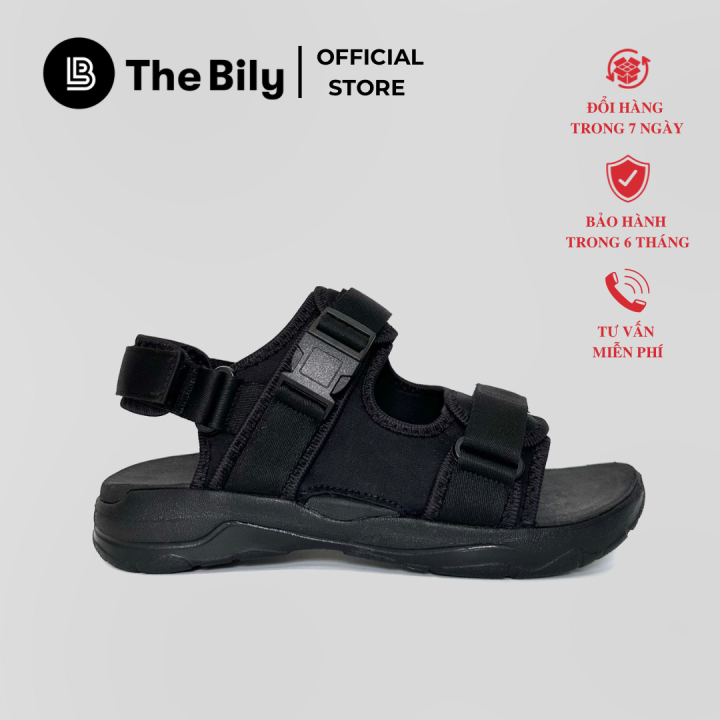 Giày Sandal Nam Nữ Unisex The BiLy Quai Ngang Dây Dù Đế IP Siêu Êm Nhẹ Màu Đen-BL07 | Lazada.vn