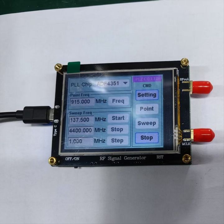 RF Signal Generator with USB Cable and Touch ScreenRF Signal Generator ...
