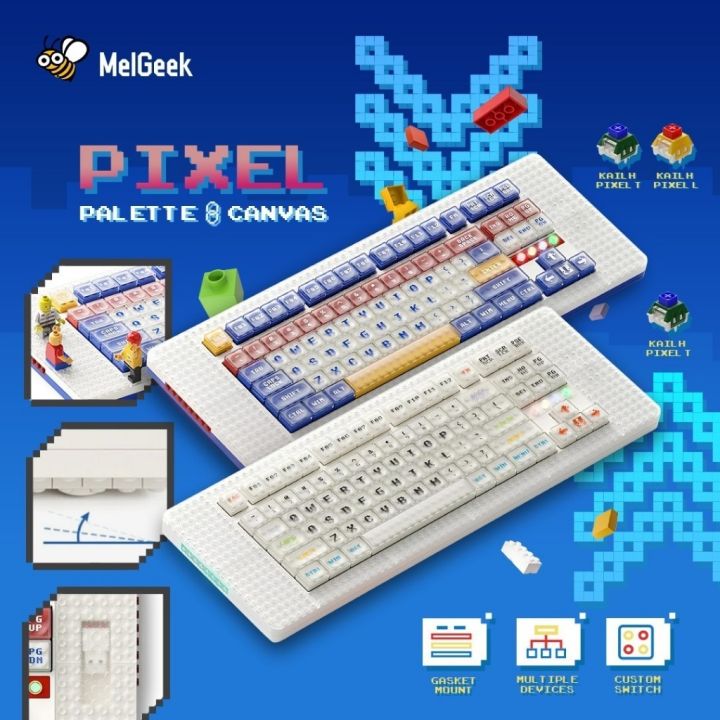 # MelGeek Pixel [PALETTE/CANVAS] Brick-Compatible Custom Wireless Hot ...