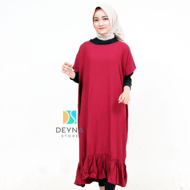 DASTER RUFFLE PREMIUM VIRAL KEKINIAN Polos Kekinian LD 120 All Size ...
