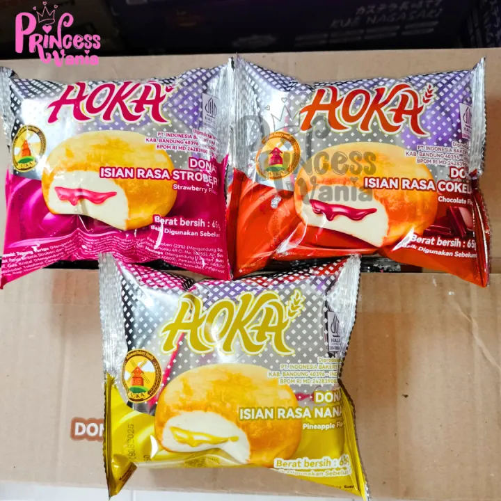 AOKA DONAT SATUAN ROTI ISIAN ANEKA RASA 65GR KUE | Lazada Indonesia