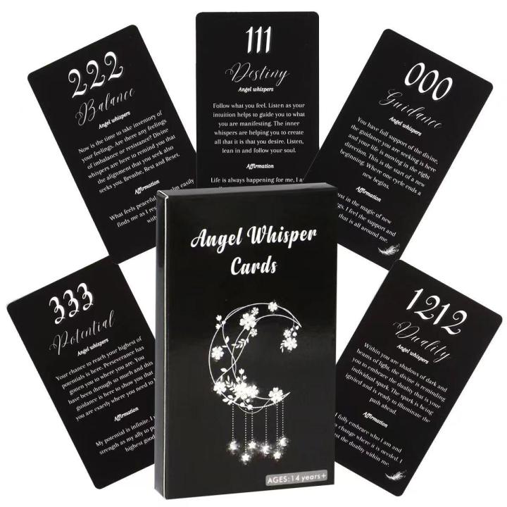 10.3*6cm Angel Whisper Number Affirmation Cards 25 Pcs Oracle Cards ...