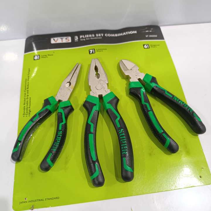 Tang Set 3 Pcs Size 6" / 7" - Tang Set Kombinasi - Lancip - Potong 6 ...