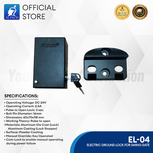 Automatic Electric Ground Lock for Swing Gates only | Lazada PH