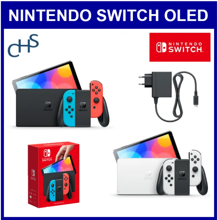 Nintendo Switch - OLED Model White Neon Blue Neon Red Gaming Consoles 1 ...