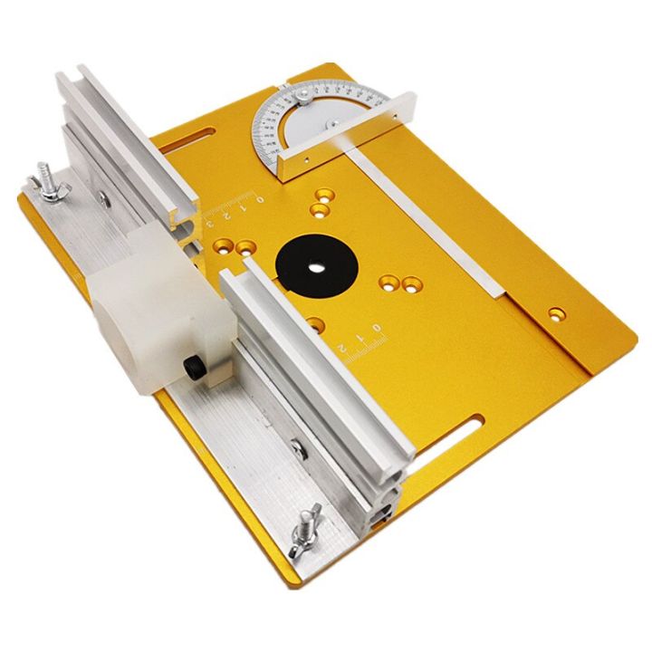 Multifunctional Aluminium Router Table Insert Plate W/ Miter Gauge ...